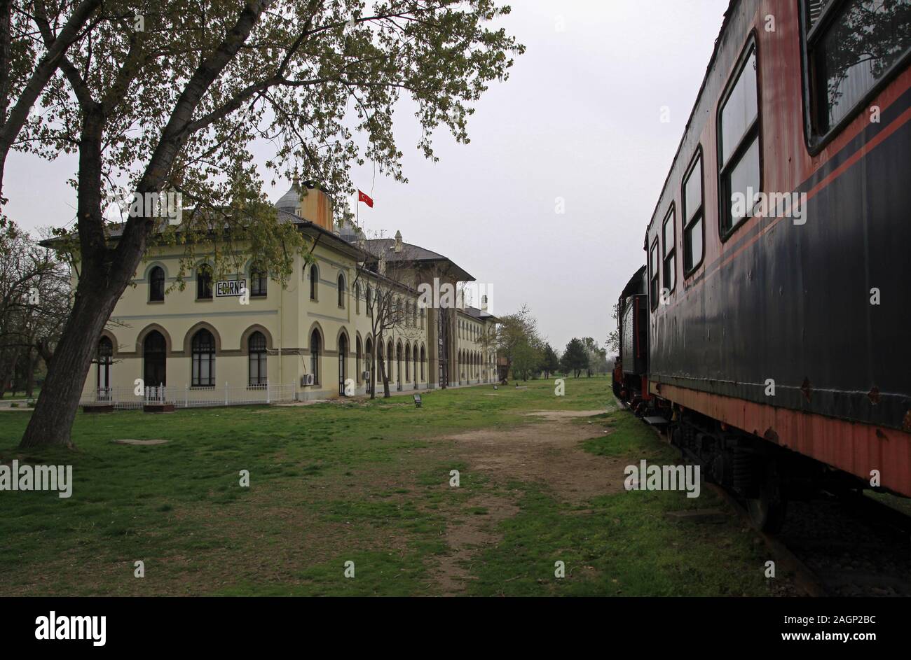Karaagac old railway station, Edirne turkey Stock Photo - Alamy