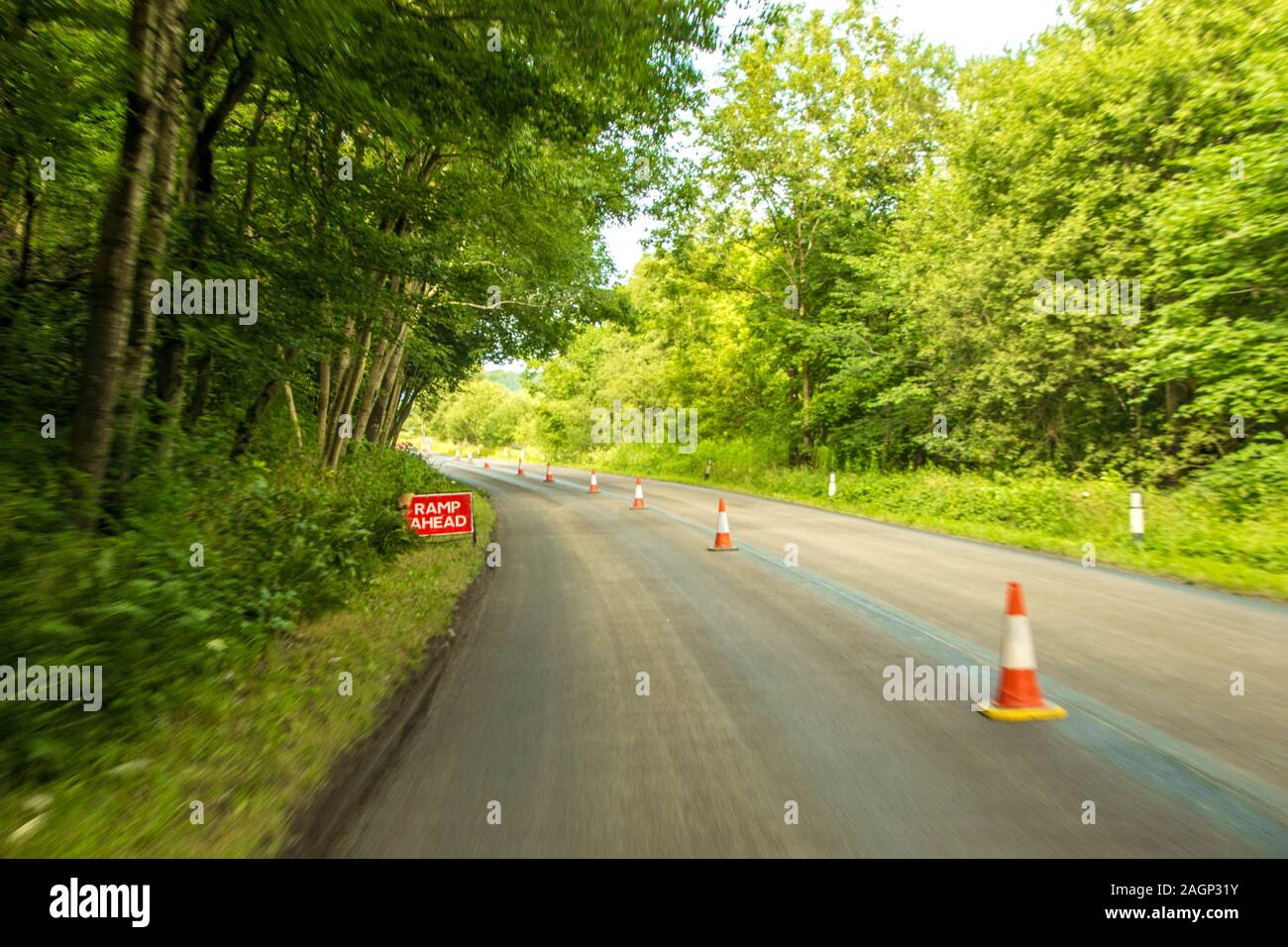 A typical view from a vehicle driver's perspective Stock Photo - Alamy