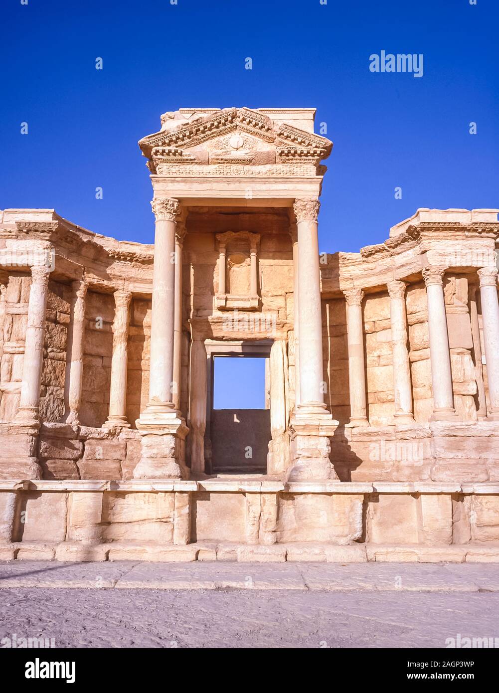 Syria. The ruins of the Roman city of Palmyra built around 200-250AD ...