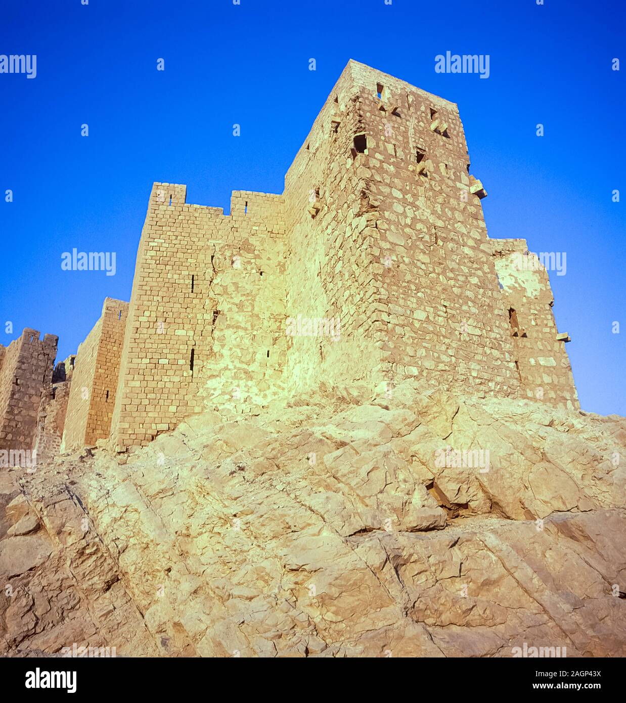 Syria. The ruins of the 12th century fortress of Sahyoun better known ...