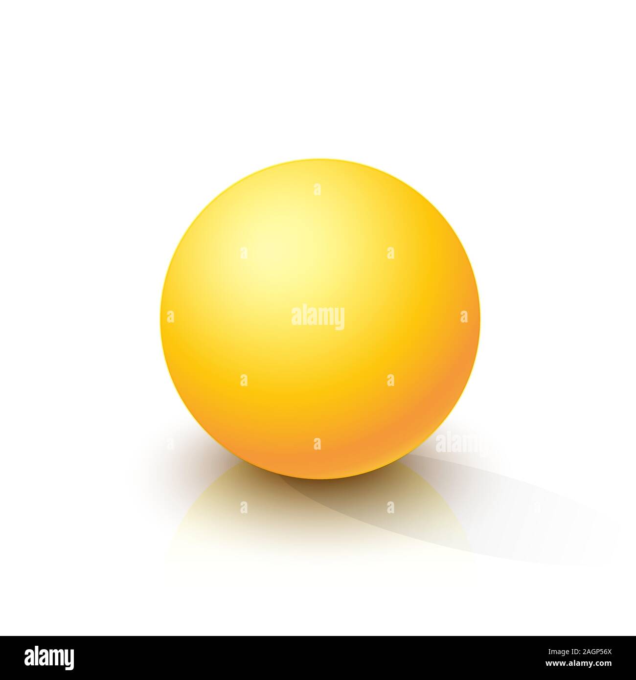 Yellow sphere on a white background. Vector illustration Stock Vector ...