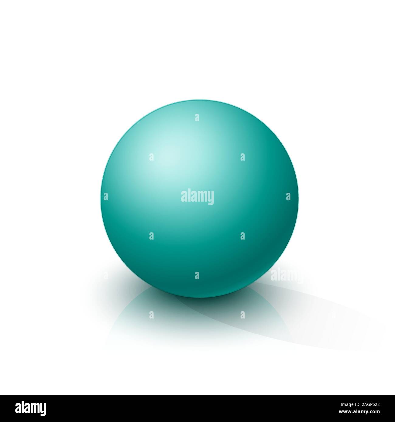Turquoise sphere on a white background. Vector illustration Stock ...