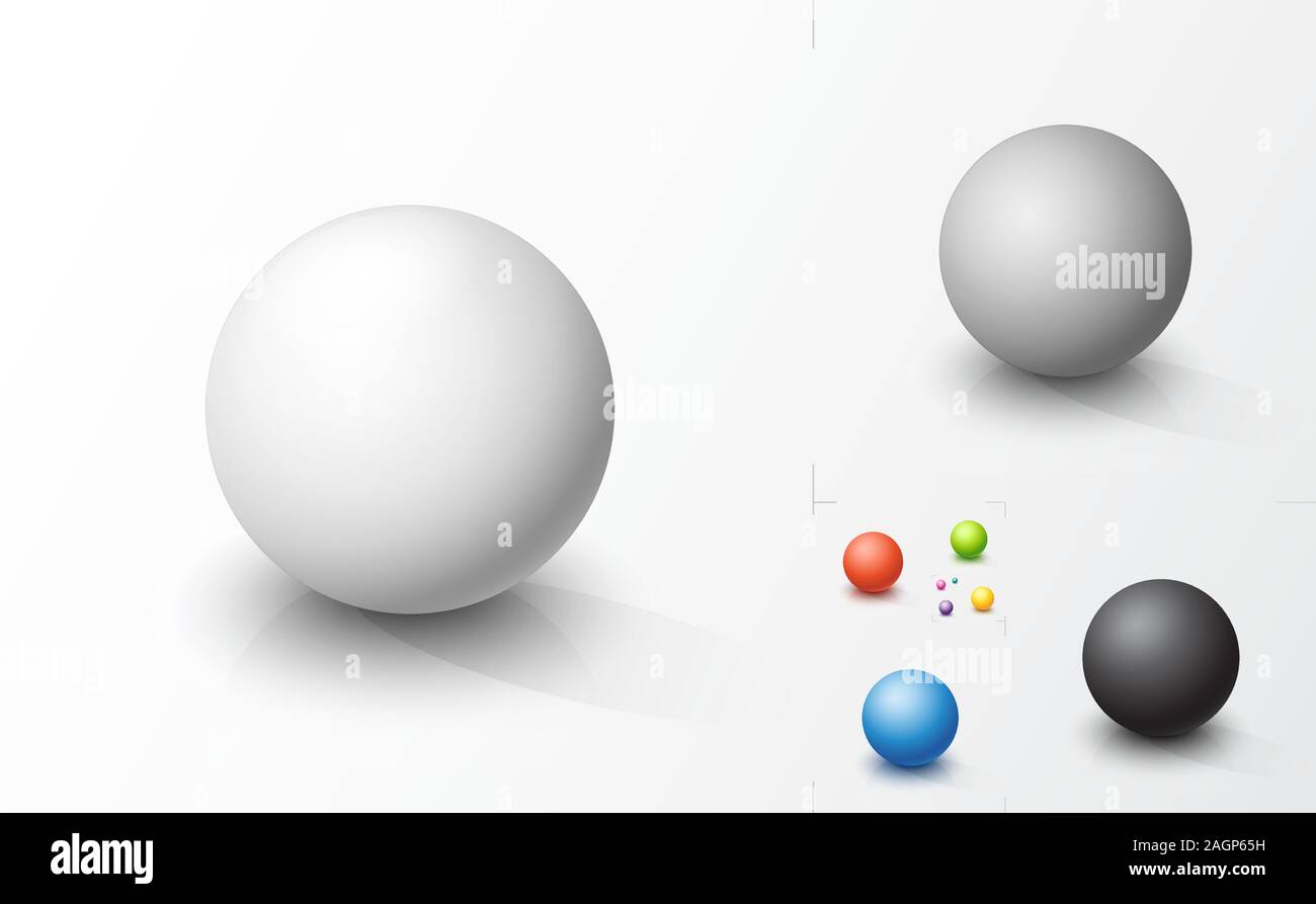 Set of colored 3d spheres. Vector illustration Stock Vector Image & Art ...
