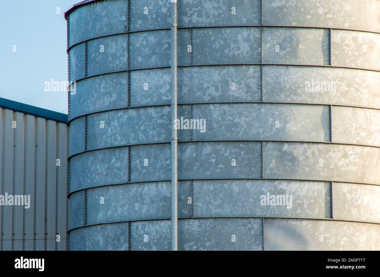A tall and wide chimeny stack, seen close up Stock Photo - Alamy