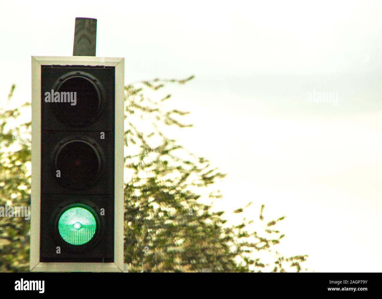 Typical British traffic lights to control traffic in calm or busy areas ...
