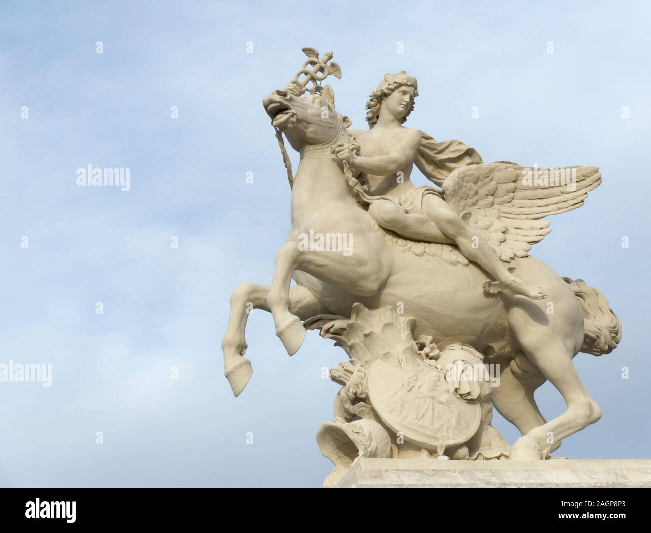 Mercury Riding Pegasus statue by Antoine Coysevox at an entrance to the ...