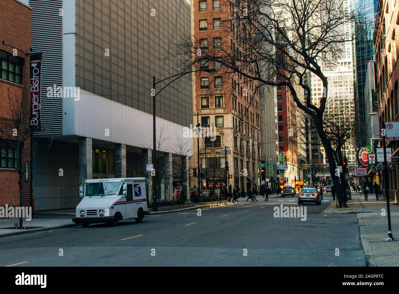 CHICAGO, USA - september, 2018 down town street without people Stock ...