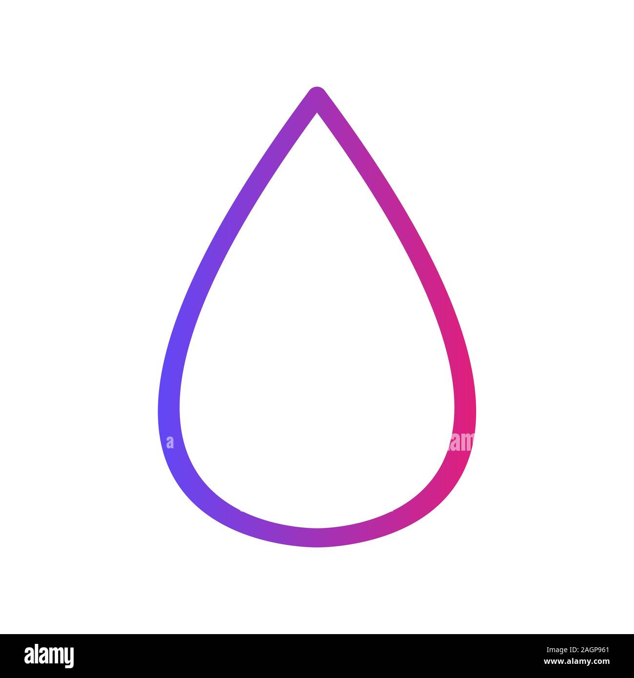 Drop Icon With White Background Stock Photo - Alamy