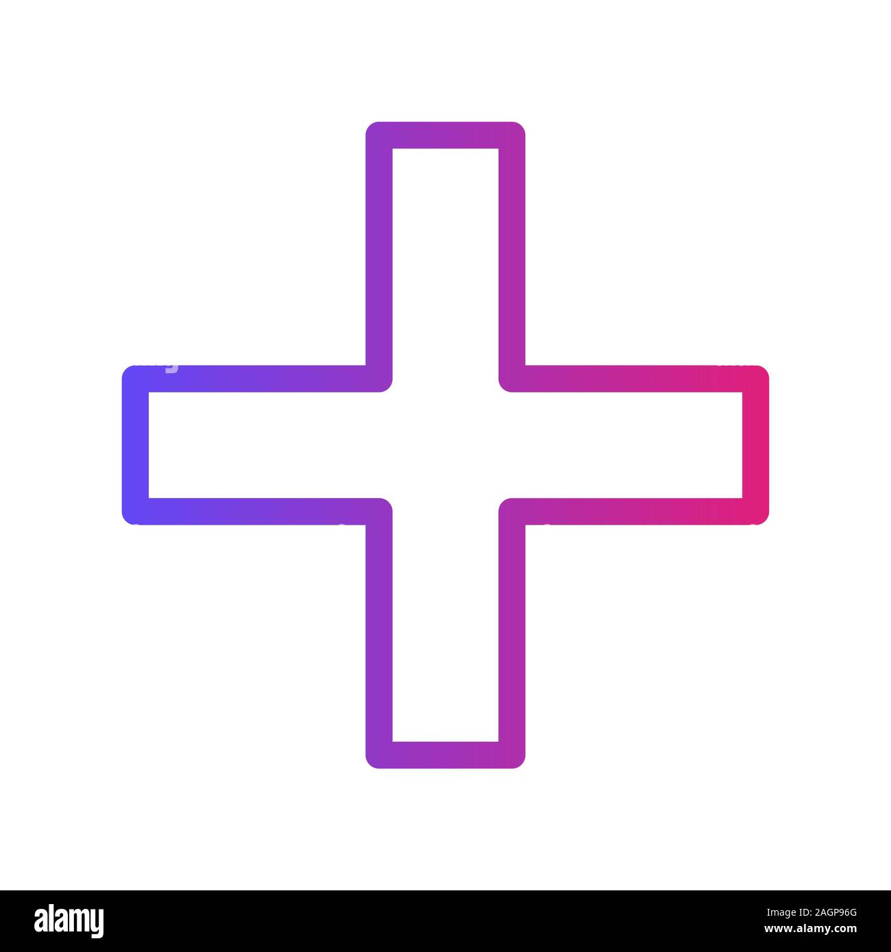 Add Icon With White Background Stock Photo - Alamy