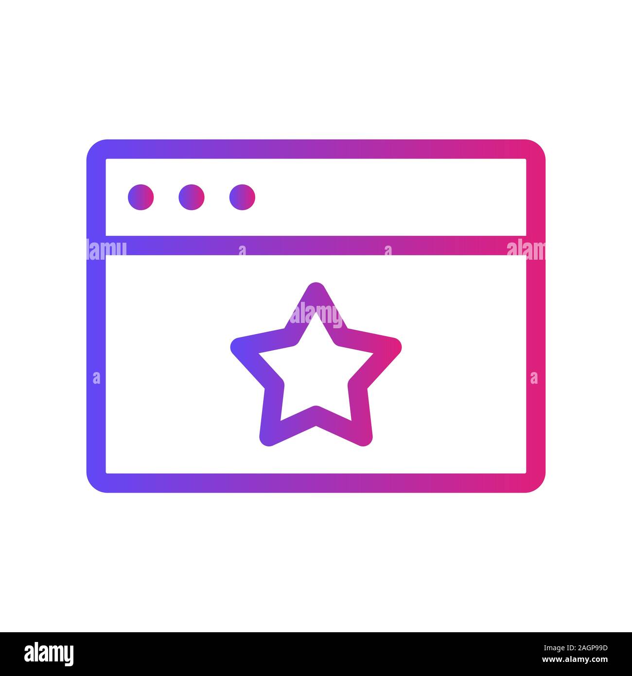 Star Browser Icon With White Background Stock Photo - Alamy