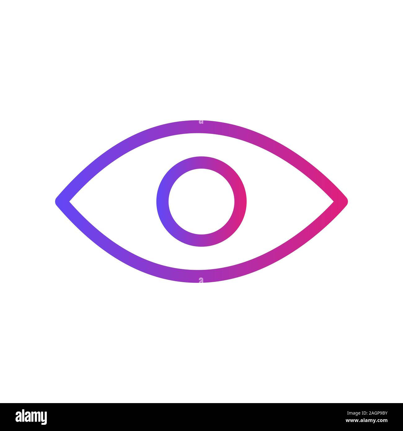 Eye Icon With White Background Stock Photo - Alamy