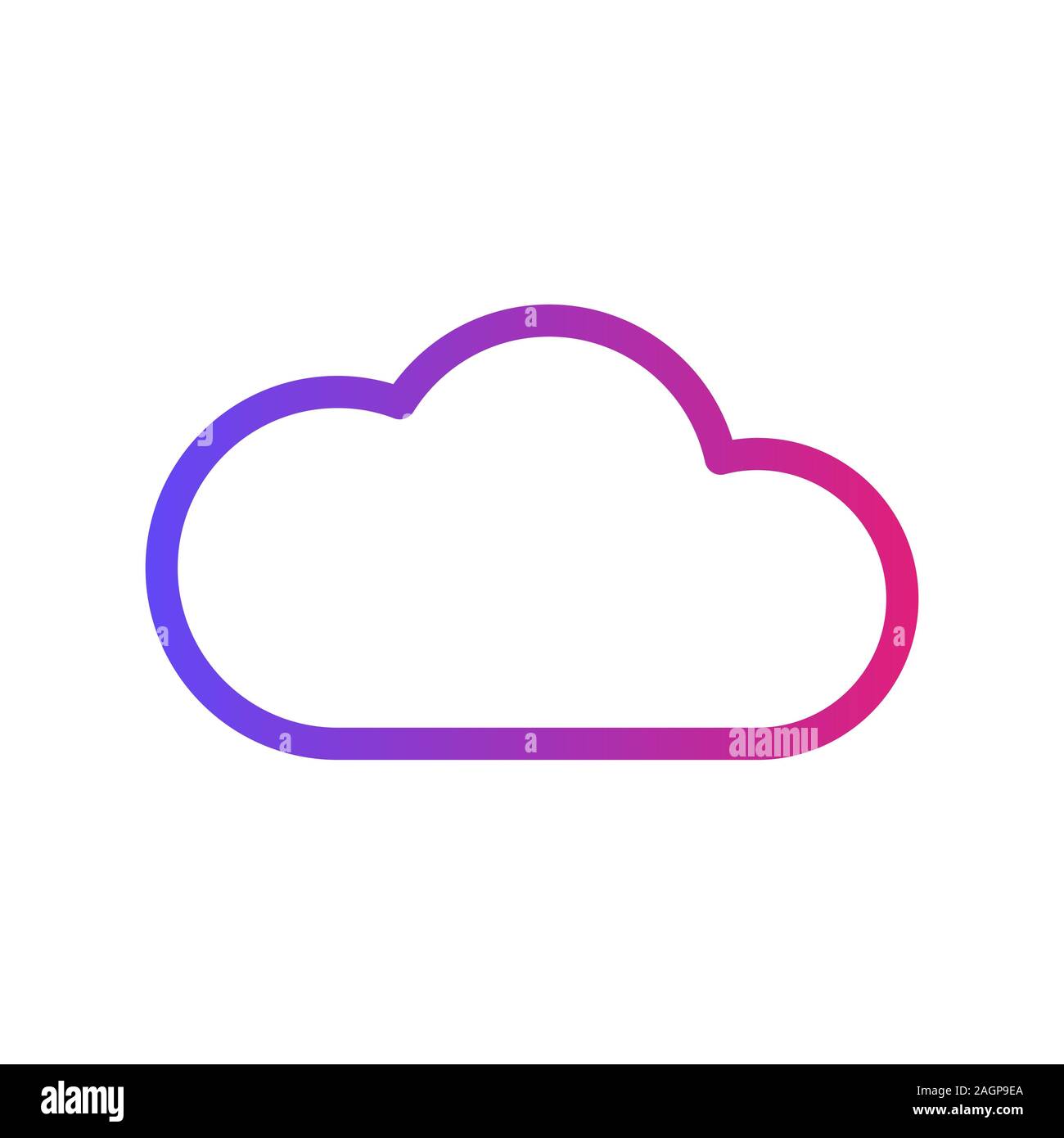 Cloud Icon With White Background Stock Photo - Alamy