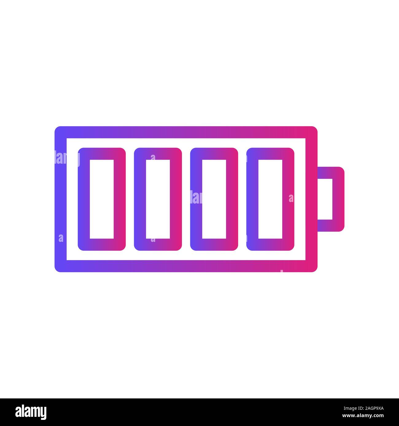 Empty battery icon line Cut Out Stock Images & Pictures - Alamy