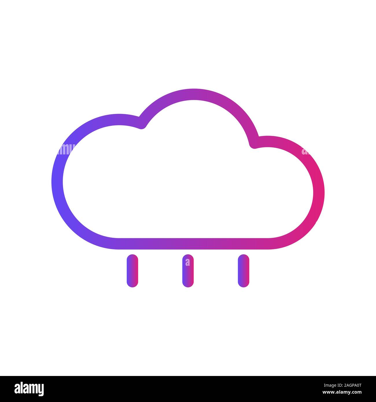Rain icon white background hi-res stock photography and images - Alamy