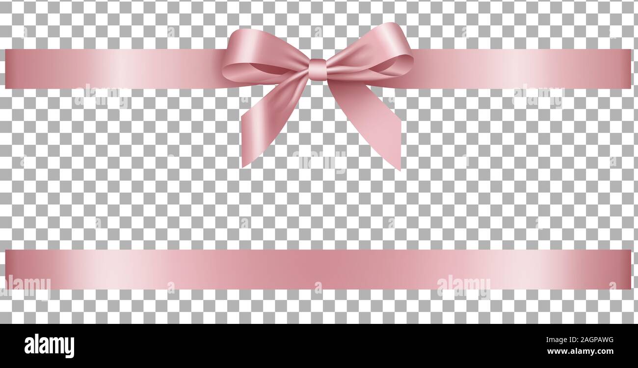 isolated pink satin bow and ribbon Stock Photo - Alamy