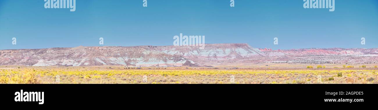 Looking back towards Moab Panorama views of desert mountain ranges ...