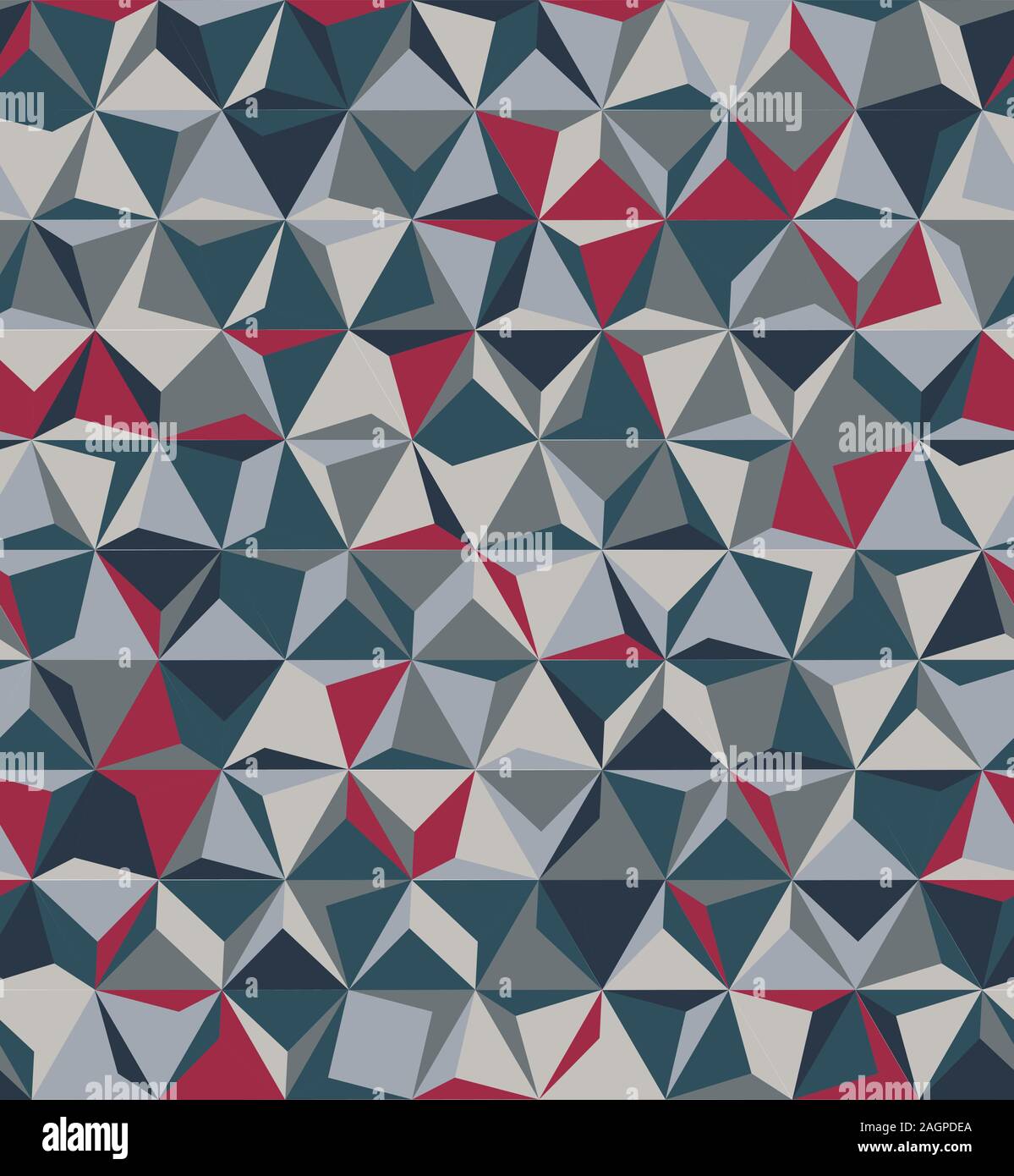 Funky grey red blue triangle tile swatch seamless Stock Vector Image ...
