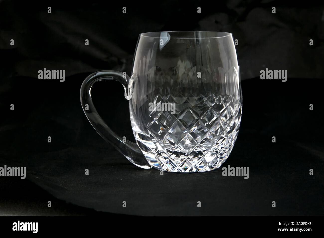 Cut Glass Crystal Half Pint Glass Stock Photo - Alamy