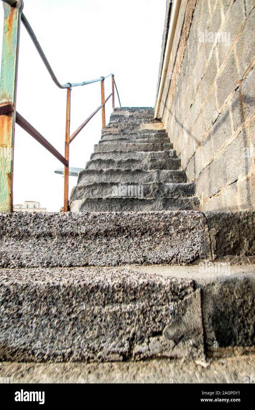 A perspective of typical Italian stairs, on the street Stock Photo - Alamy