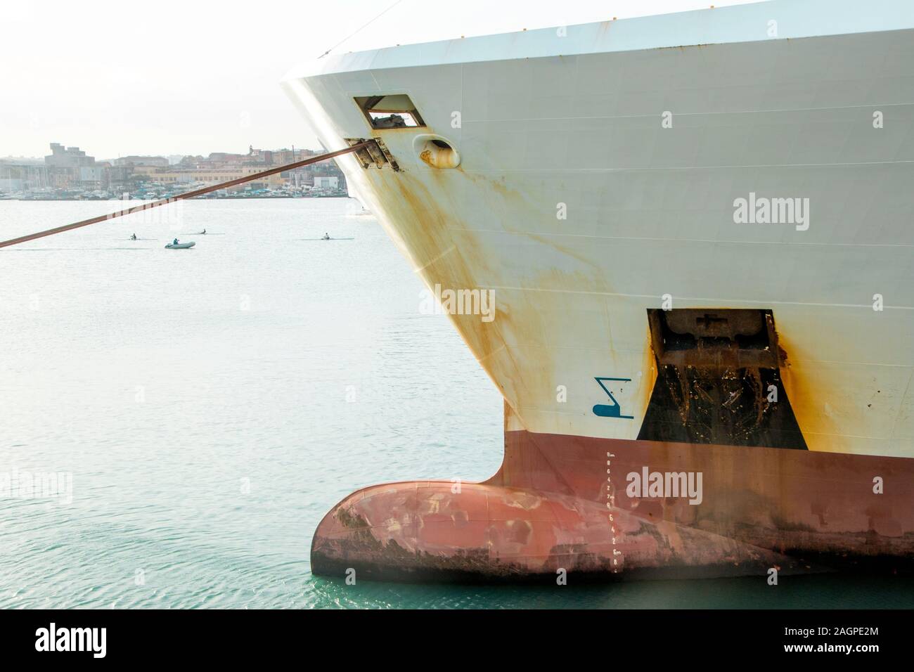 A view of a large ships bow Stock Photo - Alamy