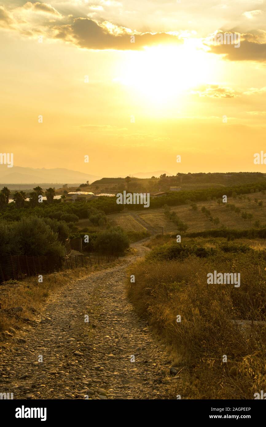 Sicilian outback sunset hi-res stock photography and images - Alamy