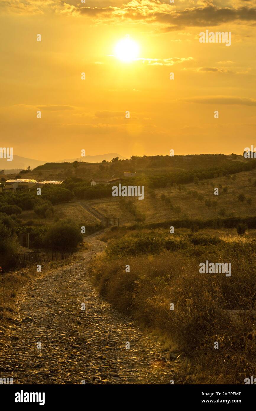 Sicilian outback sunset hi-res stock photography and images - Alamy