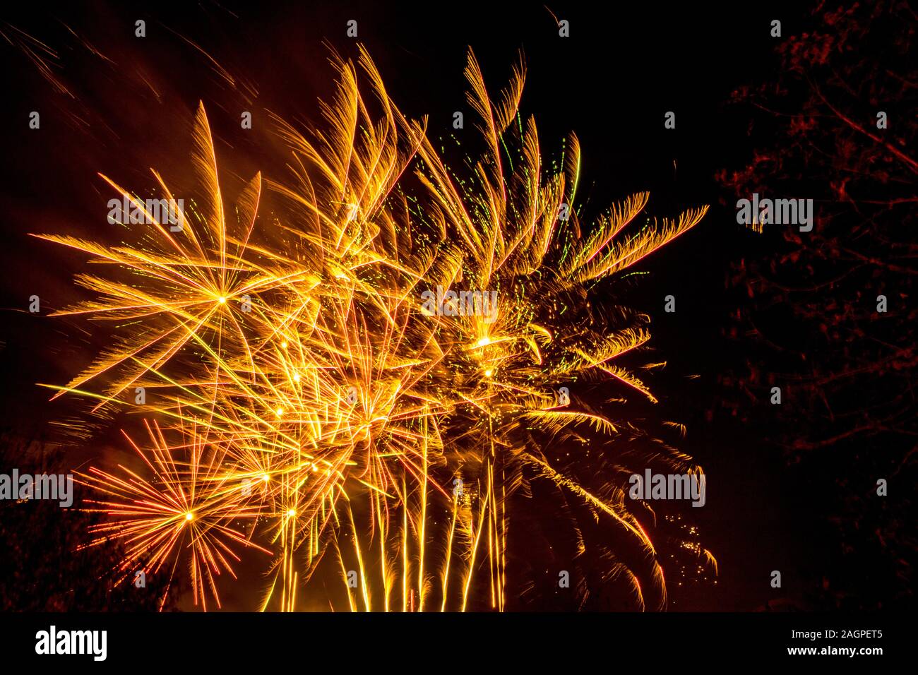 A spectacular fireworks display in England, UK Stock Photo - Alamy
