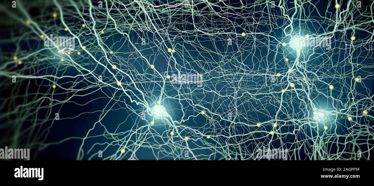 Neural network, illustration Stock Photo - Alamy