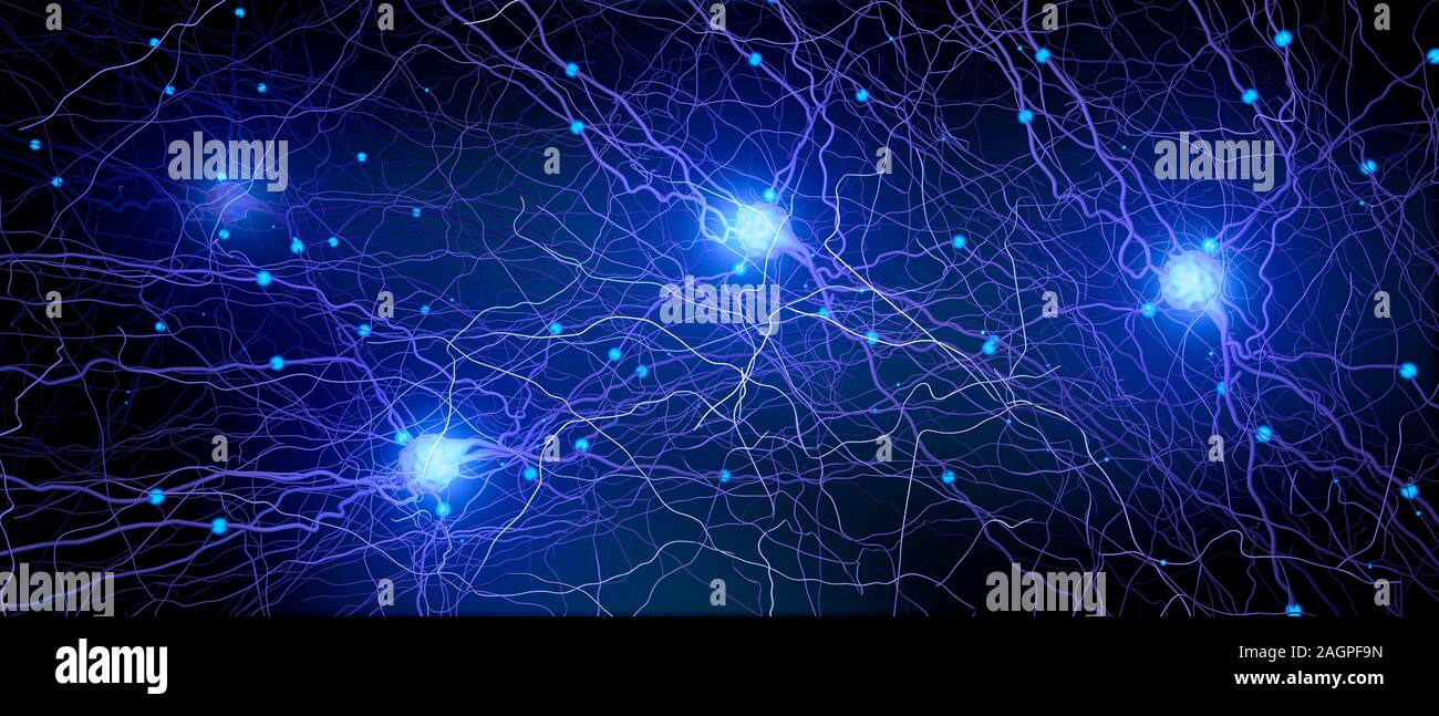 Neural network, illustration Stock Photo - Alamy