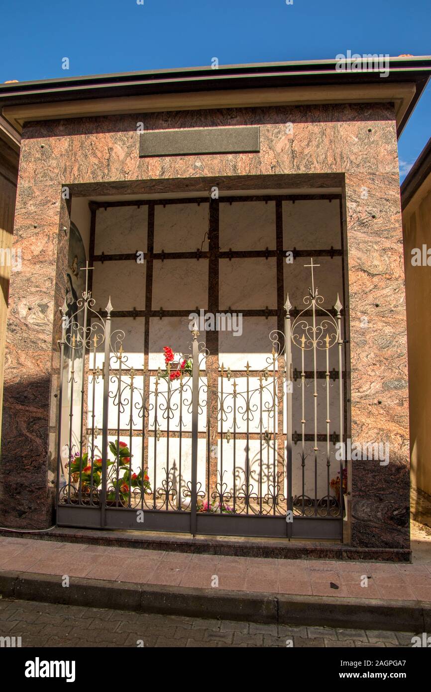 A view of a typical and amazingly well kept graveyard, in Sicily, Italy ...