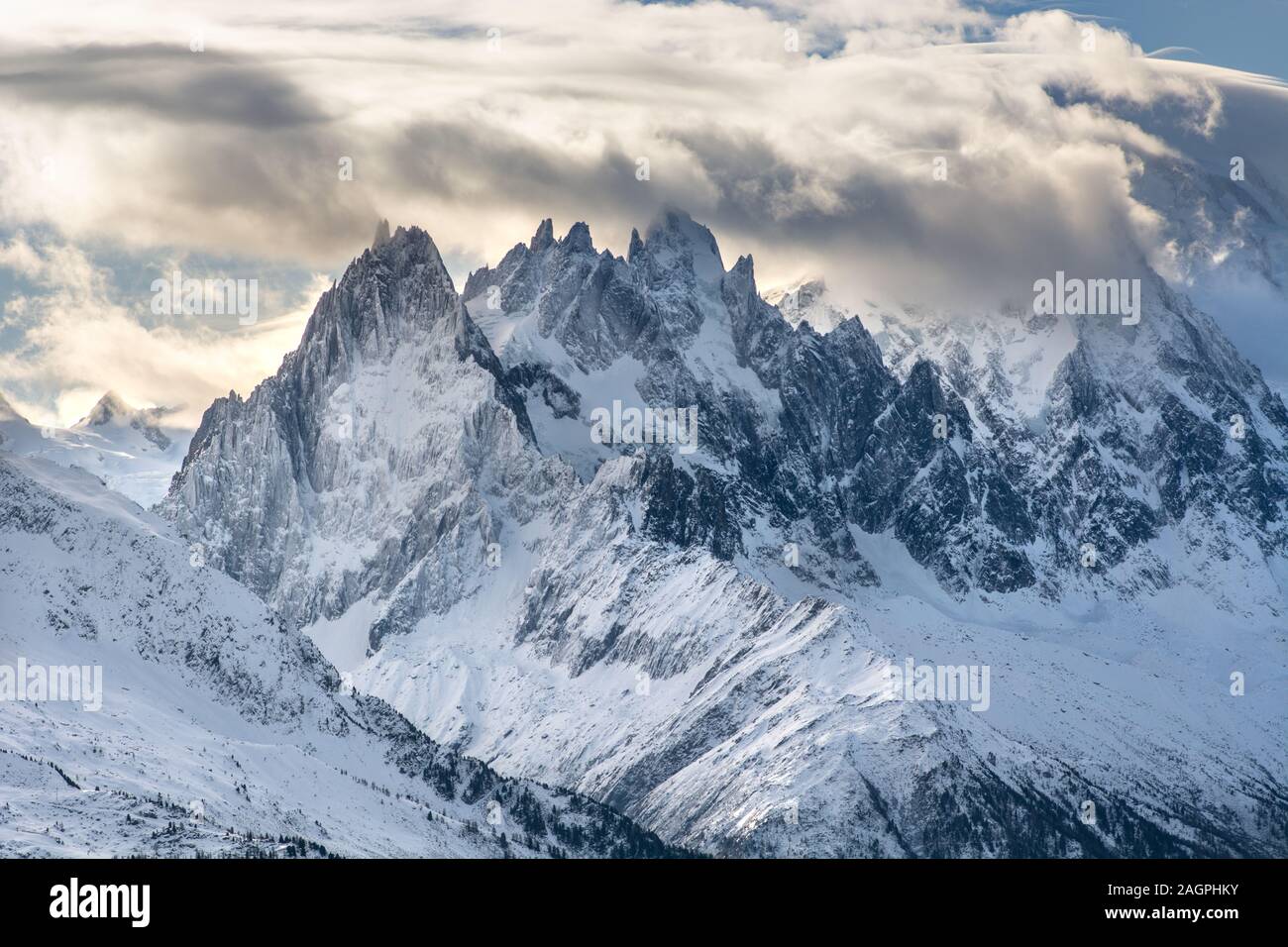 A high point view of a section of the French Alps Stock Photo - Alamy