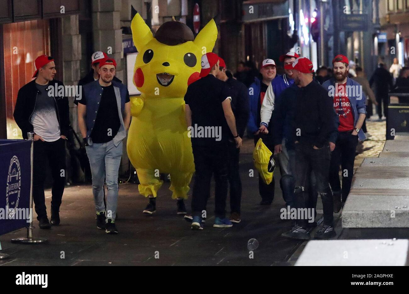 Revellers in Newcastle on the last Friday before Christmas Stock Photo ...