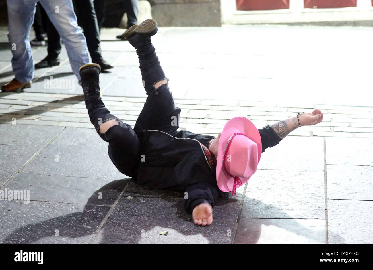 Revellers in Newcastle on the last Friday before Christmas Stock Photo ...