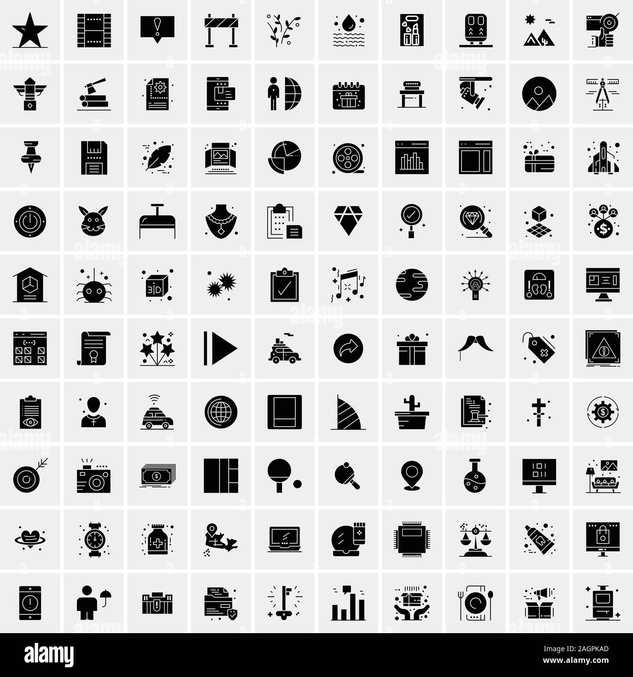 100 digital marketing icons set hi-res stock photography and images - Alamy