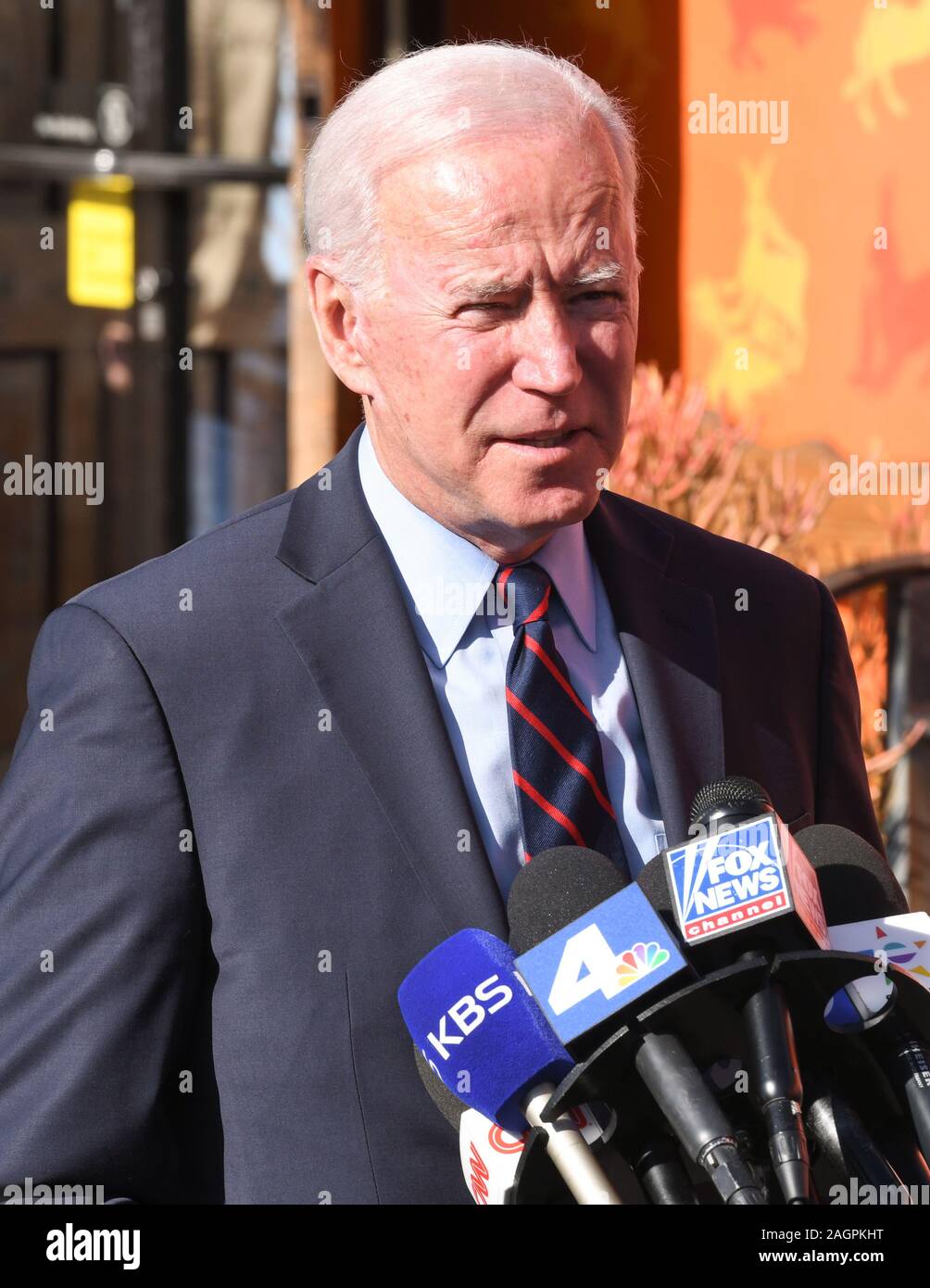Los Angeles, United States. 20th Dec, 2019. Former Vice President Joe ...