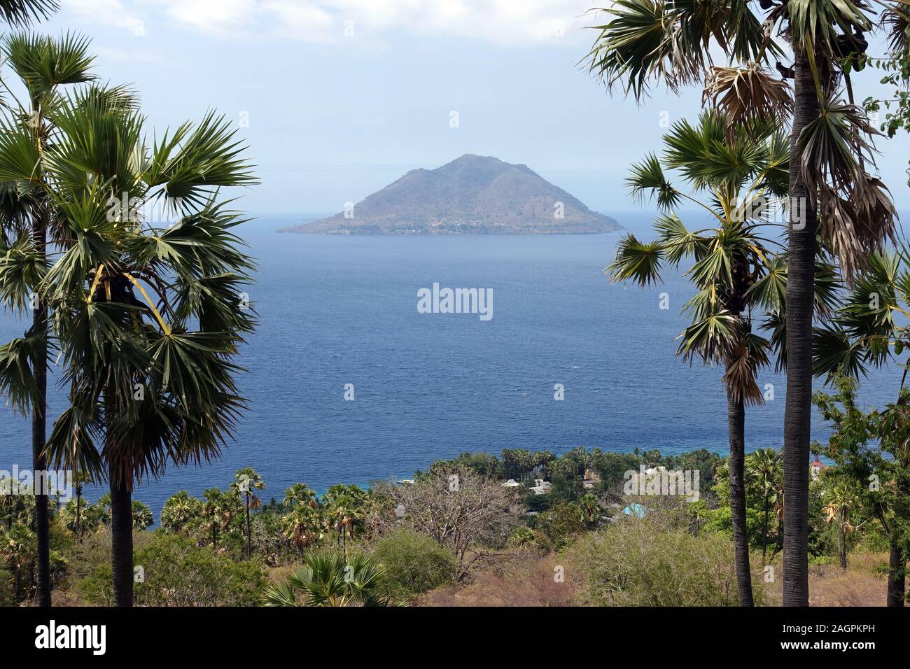 Indonesia Alor - view from Pura Island to Ternate Island Stock Photo ...