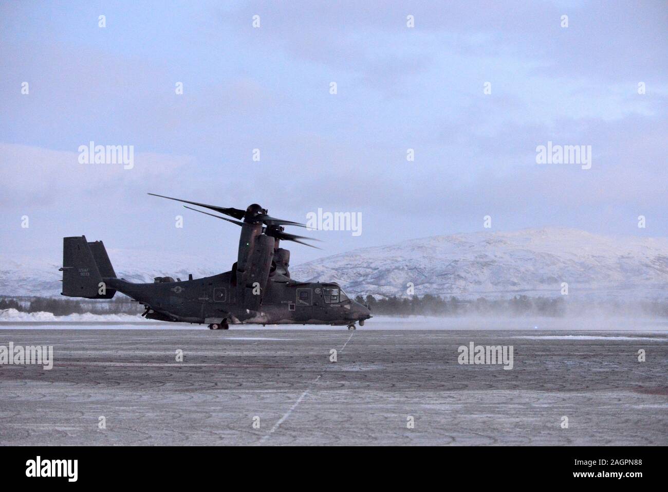 A U.S Air Force CV22-B Osprey assigned to the 352nd Special Operations ...