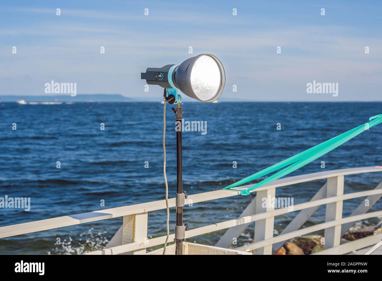 Cinema lights on a commercial video production shoot Stock Photo - Alamy