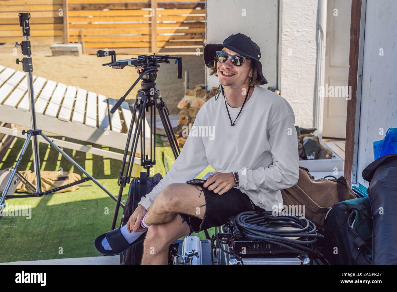 Film set gaffer hi-res stock photography and images - Alamy