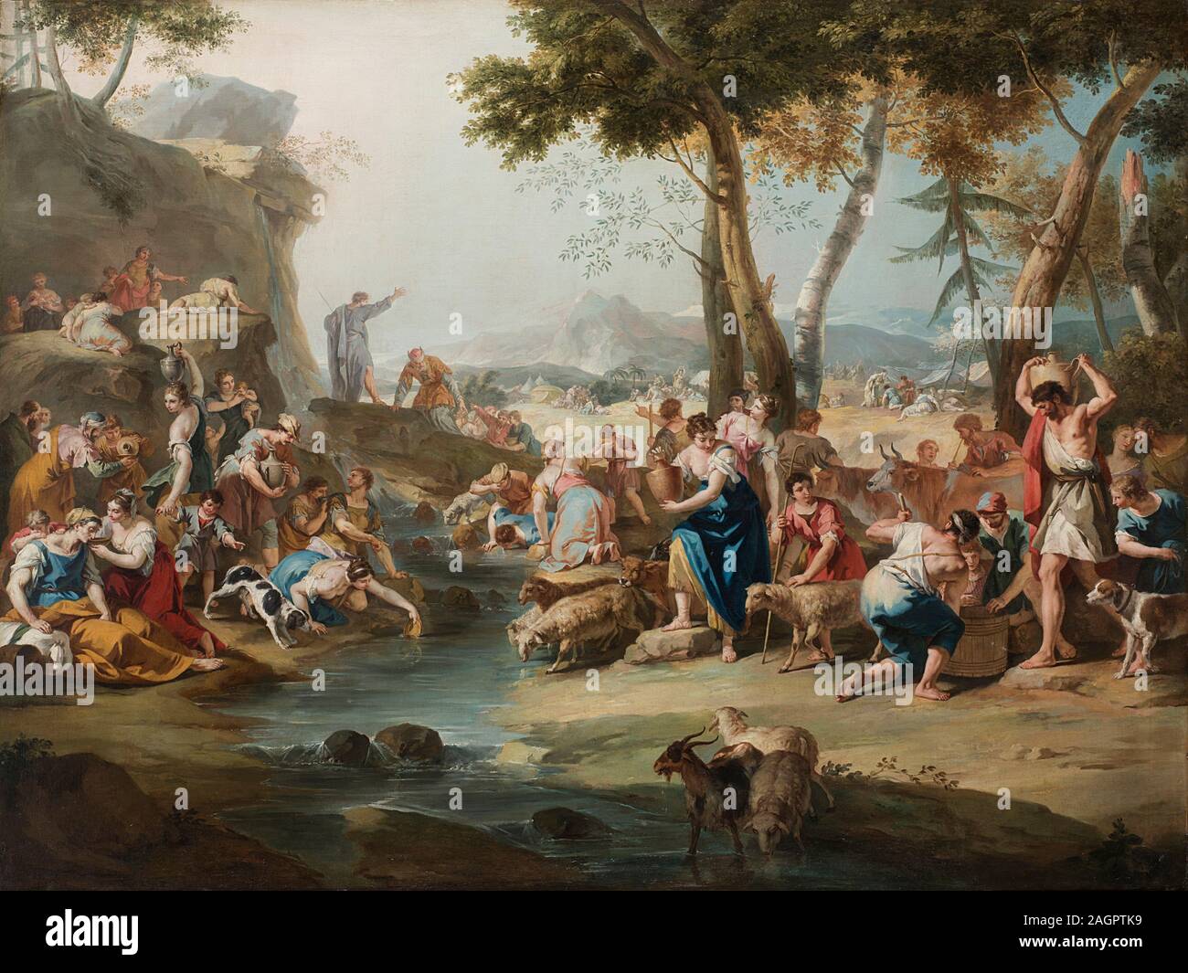 Moses Striking Water From The Rock High Resolution Stock Photography ...