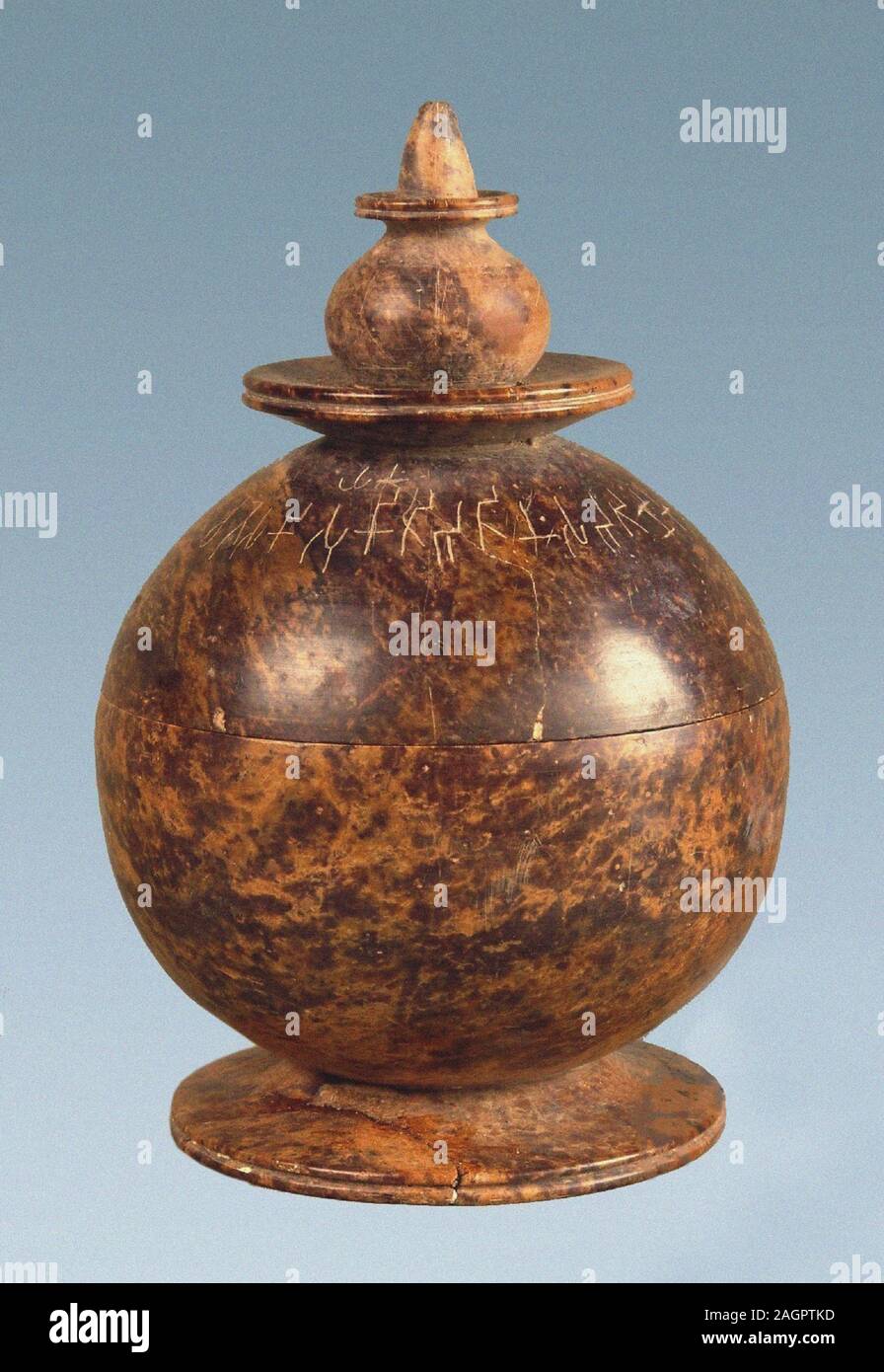 Relic Casket inscribed with Brahmi script from Piprahwa. Museum: Indian ...