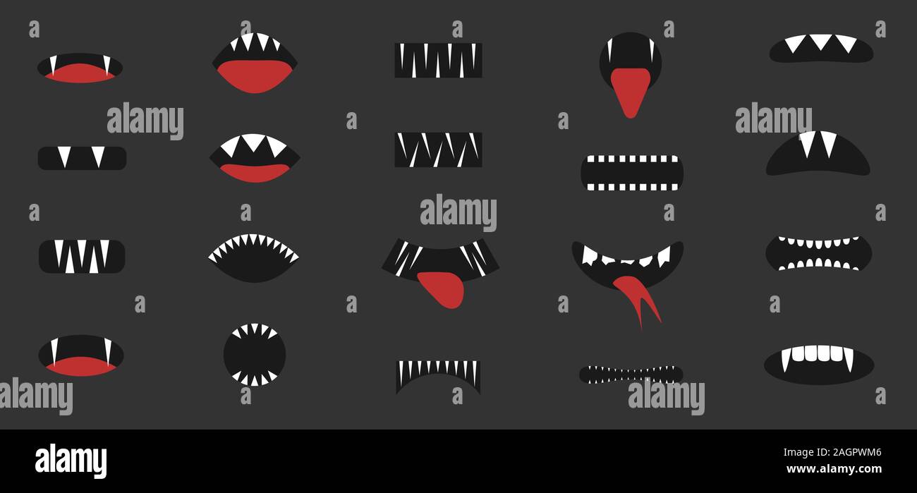 Cartoon mouth set Stock Vector Image & Art - Alamy