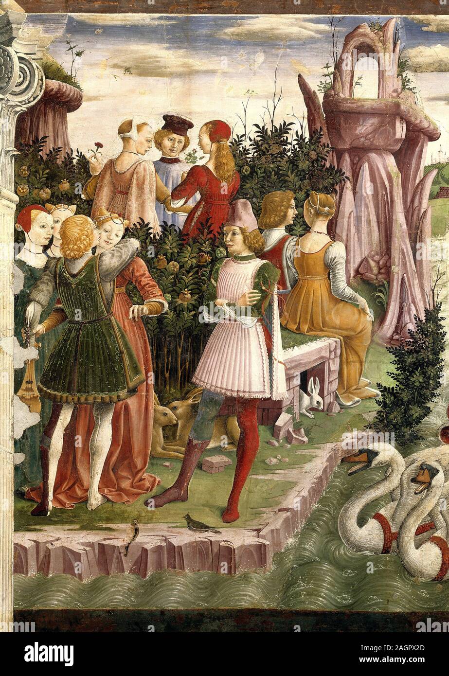 Allegory of April: Triumph of Venus. Museum: Palazzo Schifanoia ...