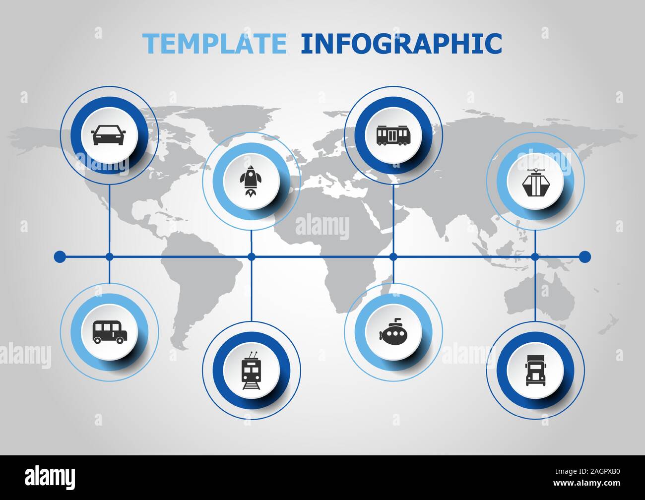 Infographic design with vehicle icons, stock vector Stock Vector Image ...