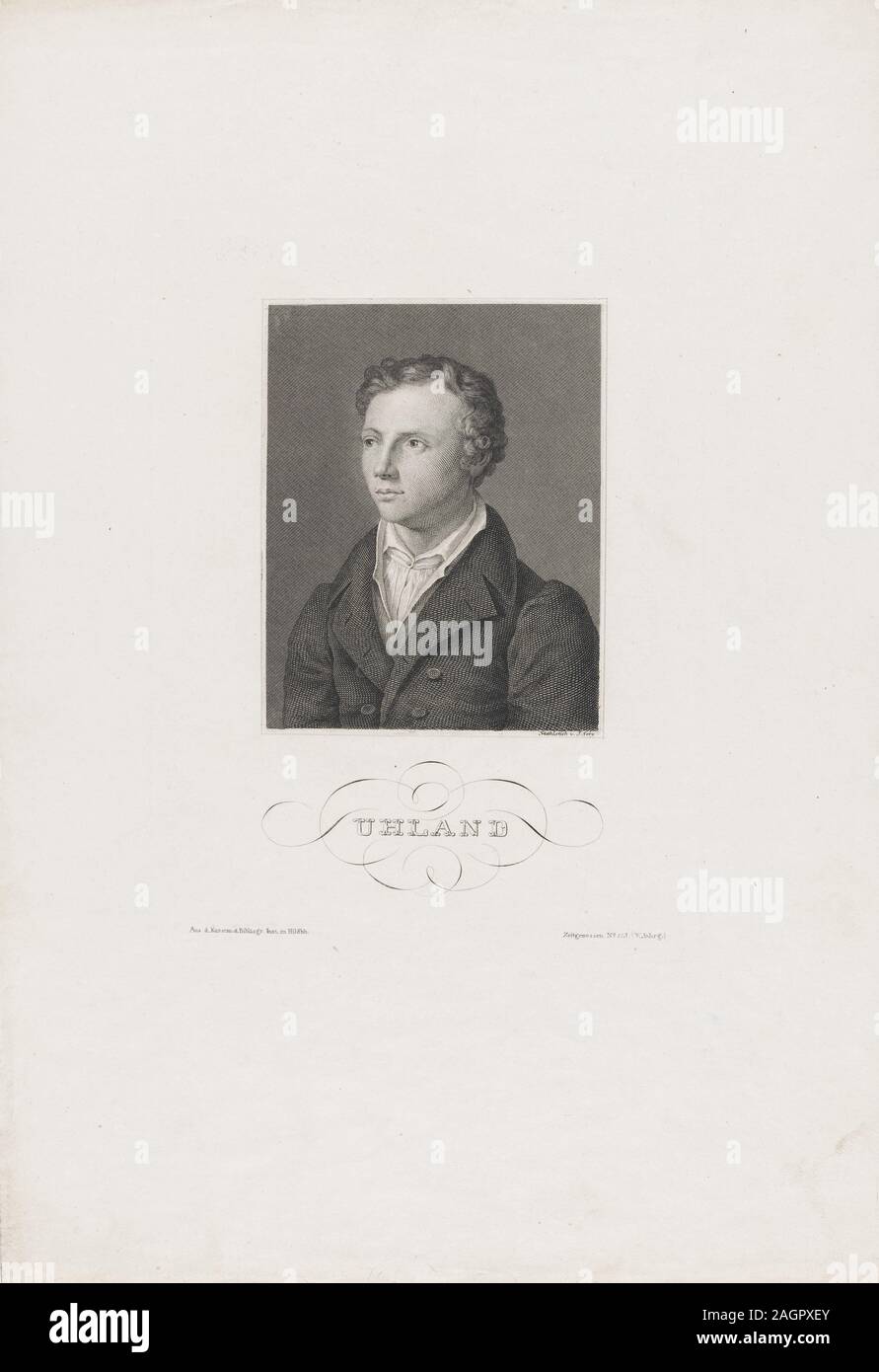 Portrait of Ludwig Uhland (1787-1862). Museum: PRIVATE COLLECTION ...
