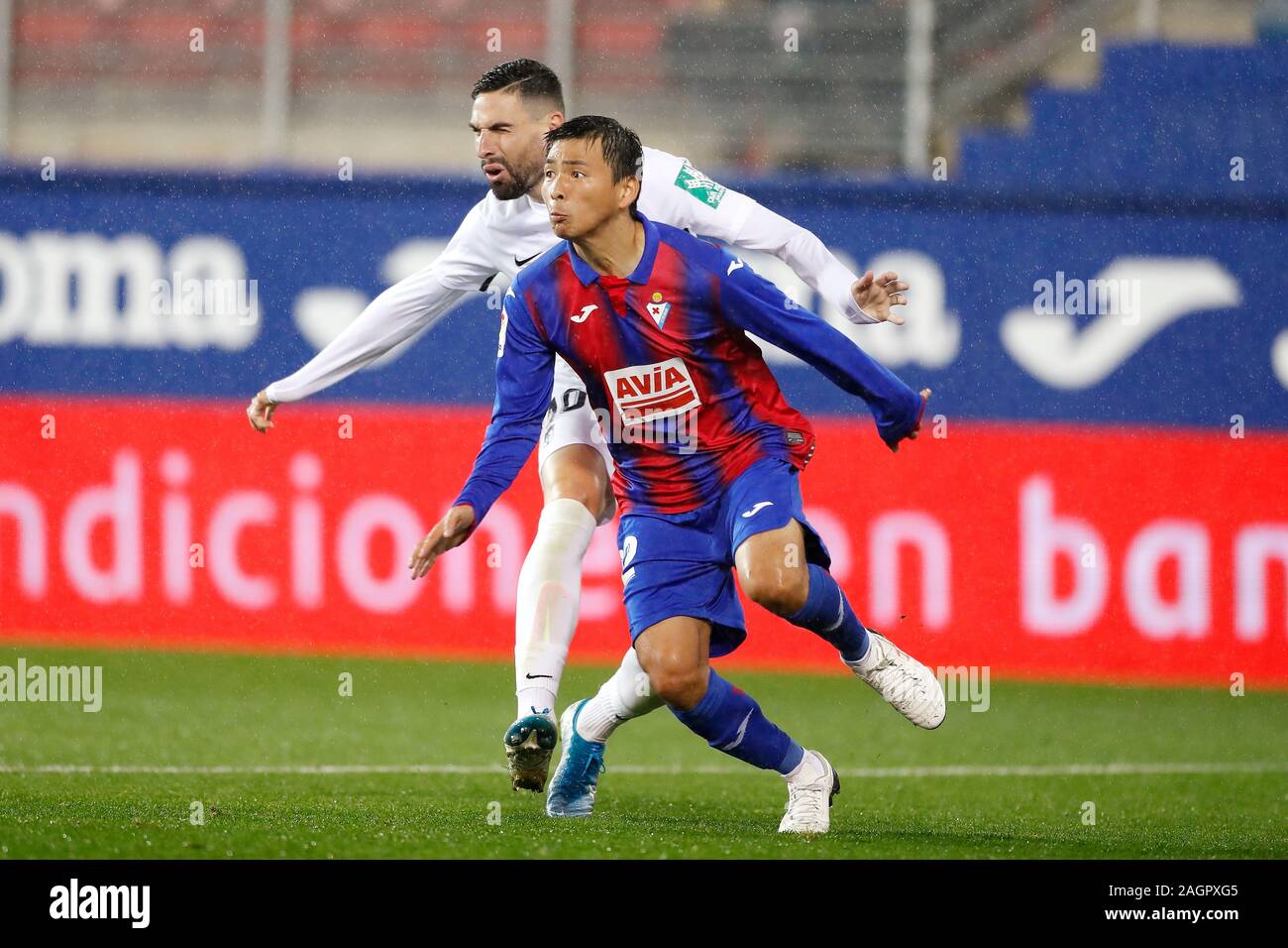 Eibar, Spain. 20th Dec, 2019. (L-R) Antonio Puertas (Granada), Takashi ...