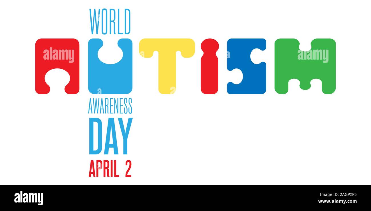 World autism day background Cut Out Stock Images & Pictures - Alamy