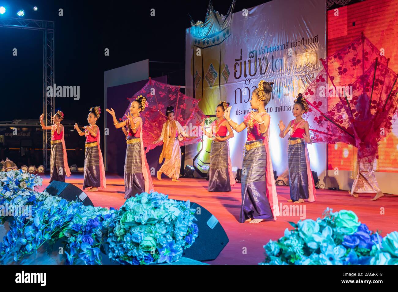 Phayao, Thailand - November 10 2019: Thai Girl in National Costume or ...