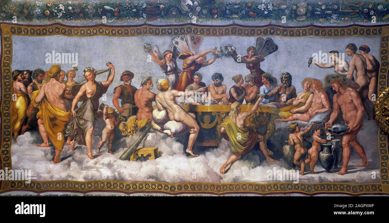 Wedding Banquet of Cupid and Psyche. Museum: Villa Farnesina, Rome ...