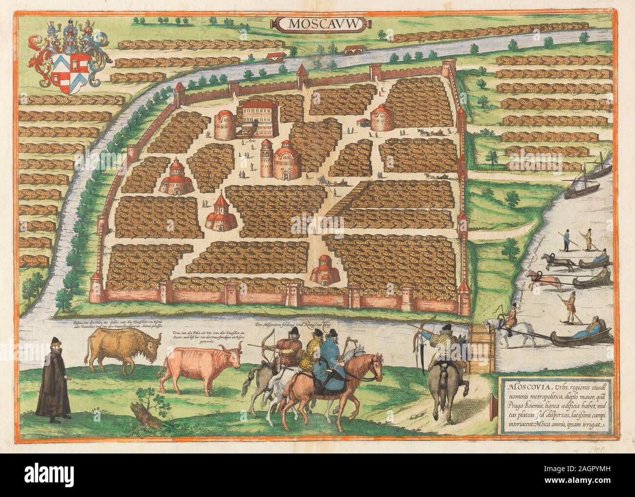 Map of Moscow of the 16th century (From: Civitates orbis terrarium ...